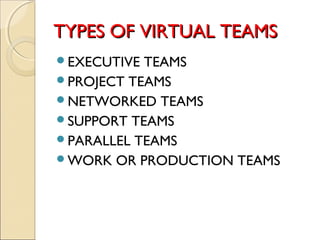 Virtual teams 7 unit | PPT