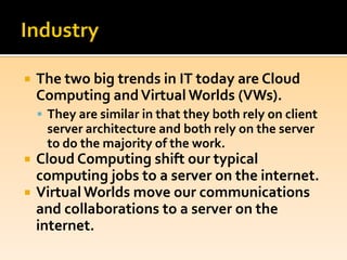 Virtual World Basics | PPT