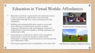 Virtual World Education Overview for Newcomers | PPTX