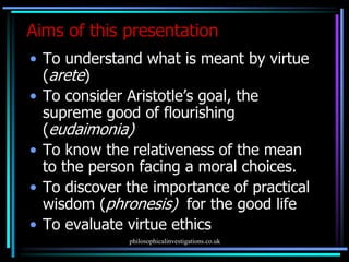 Virtue ethics newest version final ppt | PPT