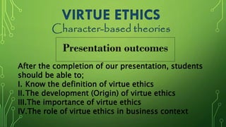 Virtue ethics powerpoint slide | PPTX