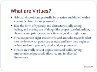 Virtue ethics si presentation | PDF
