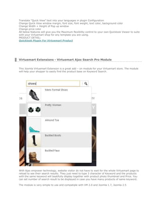 AJAX DROP DOWN CART FOR VIRTUEMART | PDF