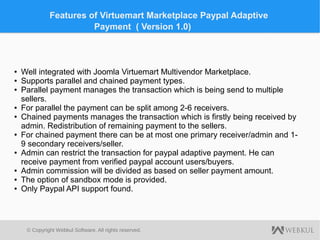 Virtuemart marketplace paypal adaptive payment | PPT