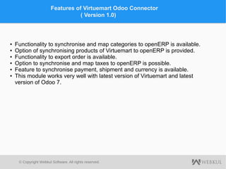 Virtuemart odoo connector | ODP | Technology & Computing