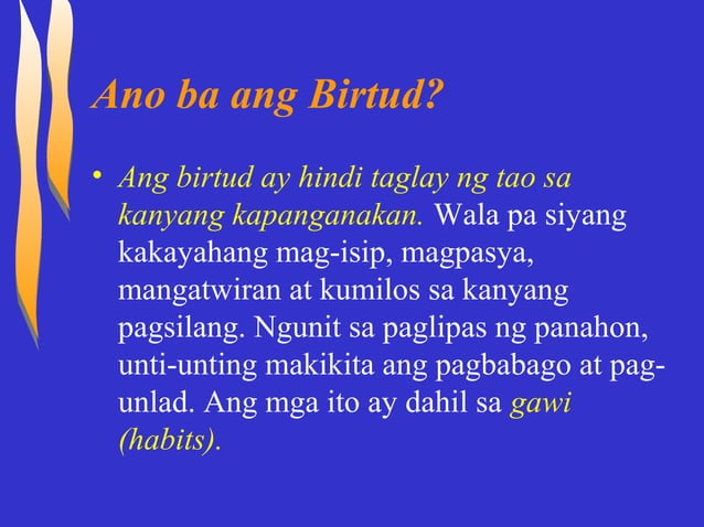 Birtud at Halaga | PPT