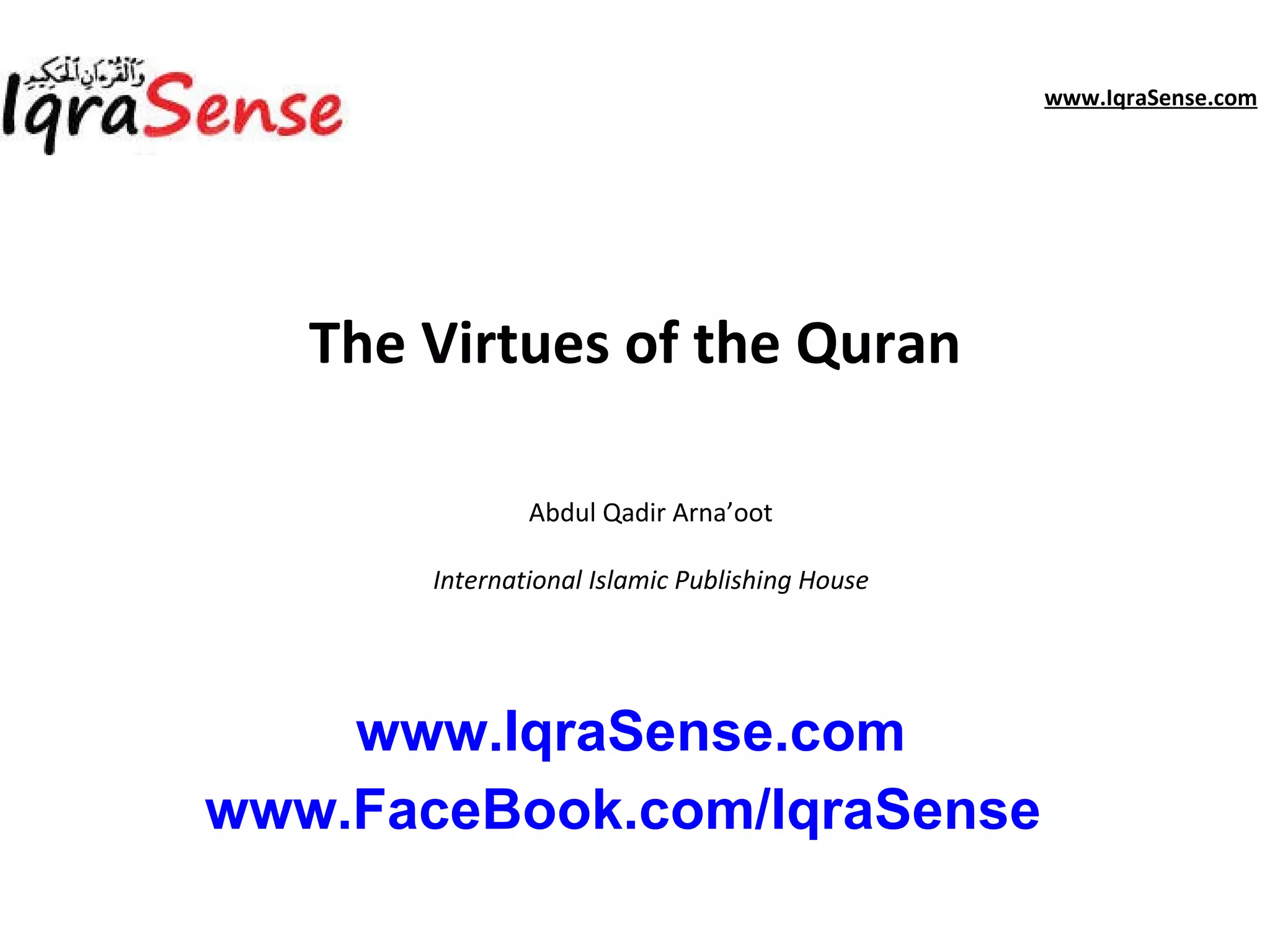 Virtues of-quran | PPT