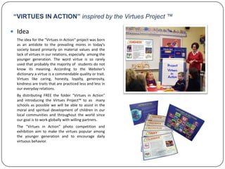 VIRTUES IN ACTION Pilot project | PPTX | Arts and Crafts | Hobbies ...