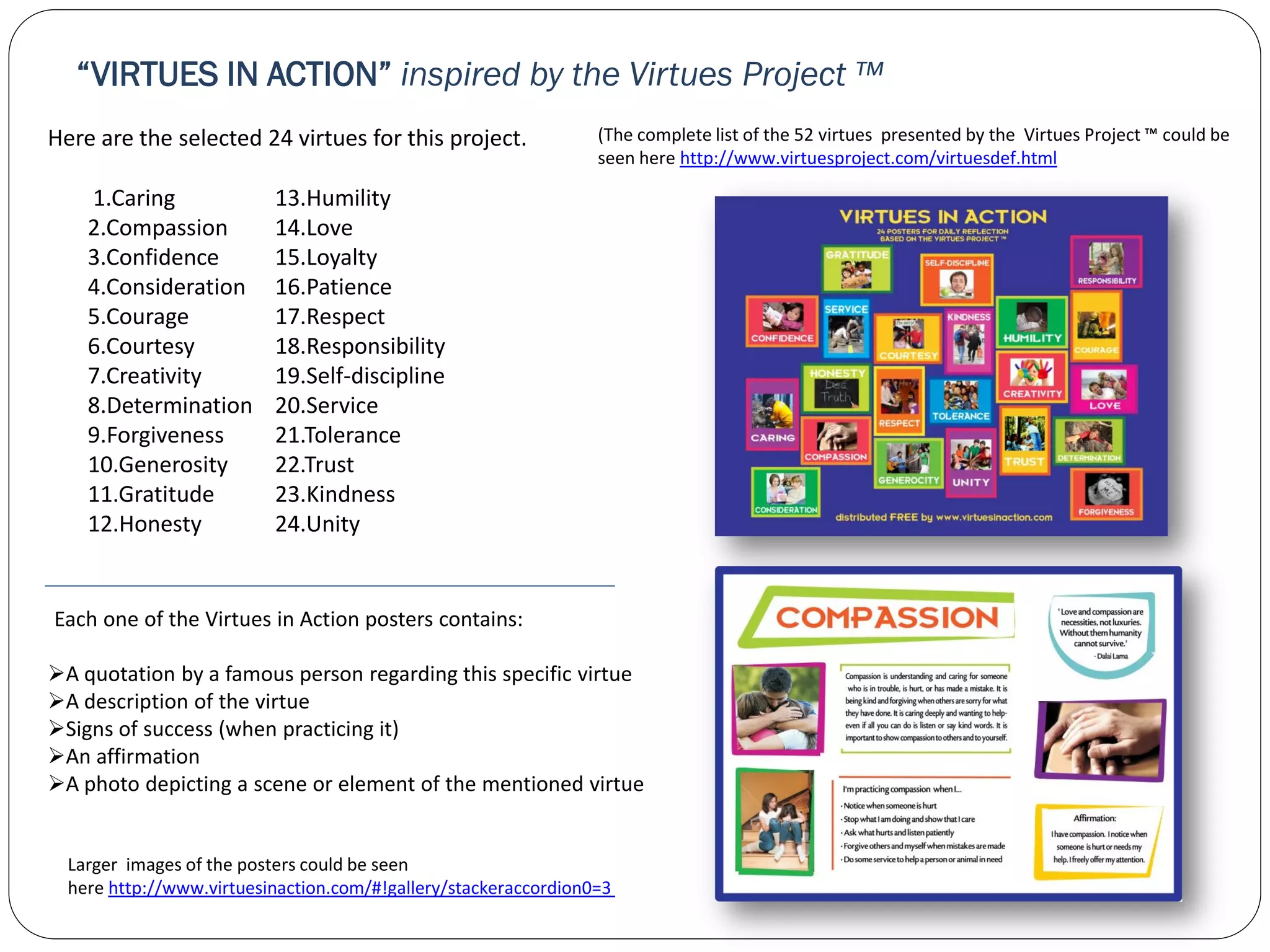 VIRTUES IN ACTION PILOT PROJECT | PDF
