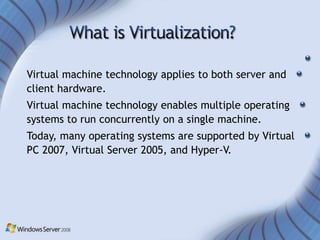 Virtulization | PPT | Operating Systems | Computer Software and ...