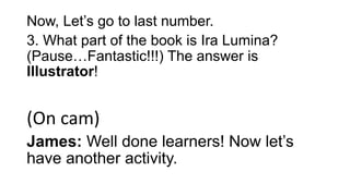 Virtuoso parts of a book script.pptx | Education