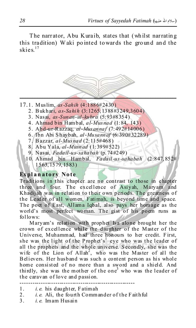 Fatima the Great Daughter of Prophet Muhammad | PDF