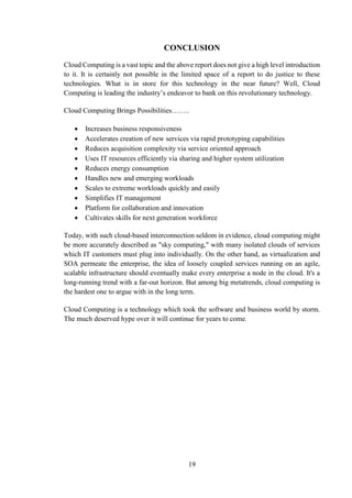 Cloud computing Report | PDF
