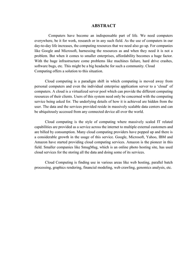 Cloud computing Report | PDF