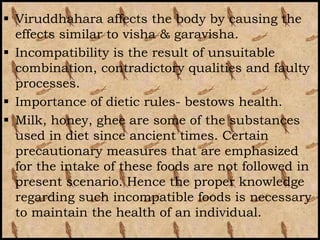 Viruddhahara dr.smitha jain | PDF