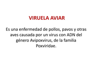 Viruela Aviar | PPTX