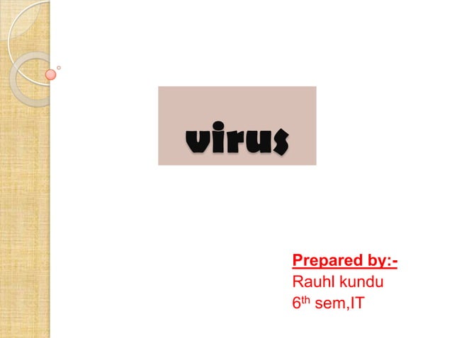 Virus slides | PPT