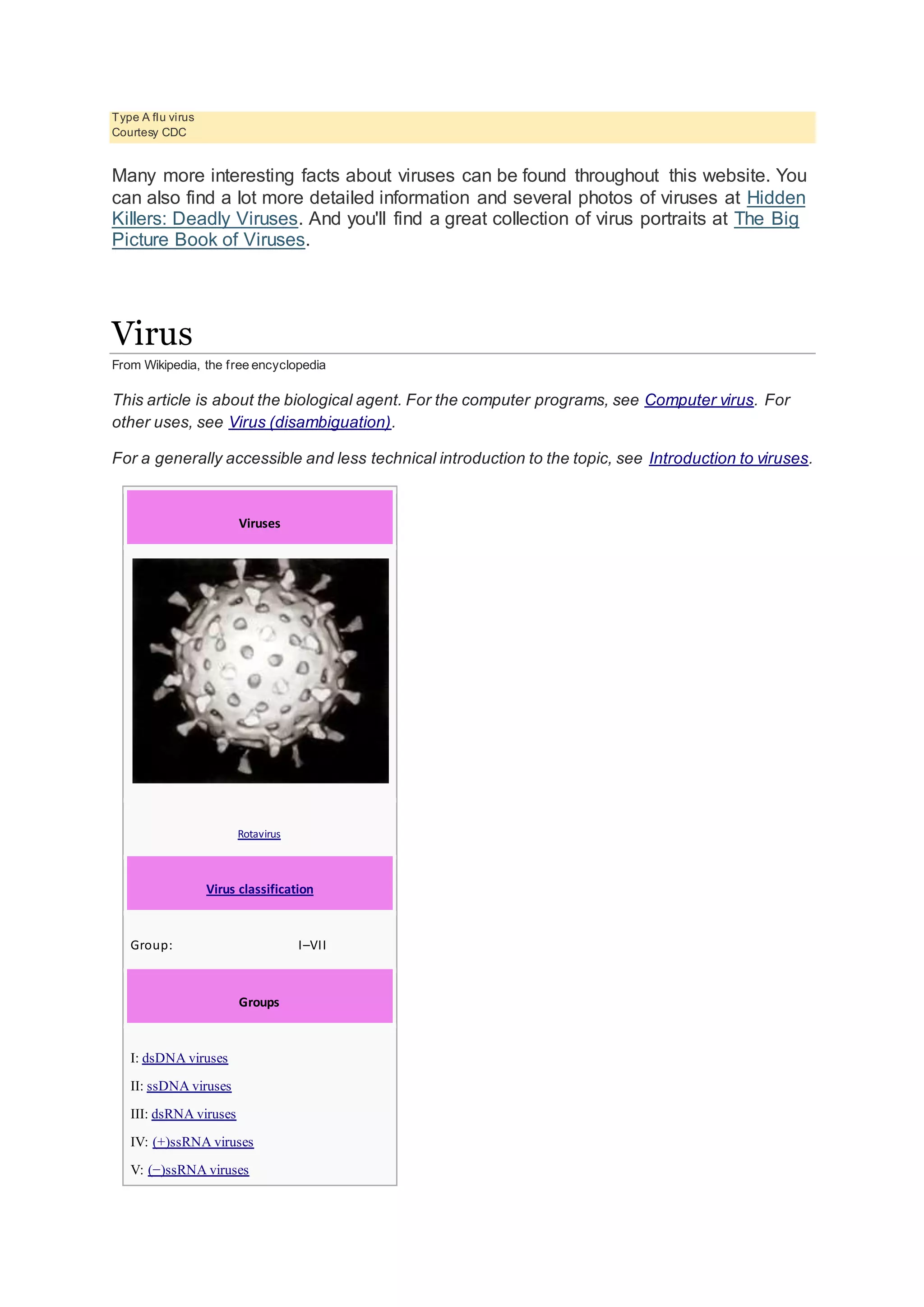 Virus powerpoint | DOCX