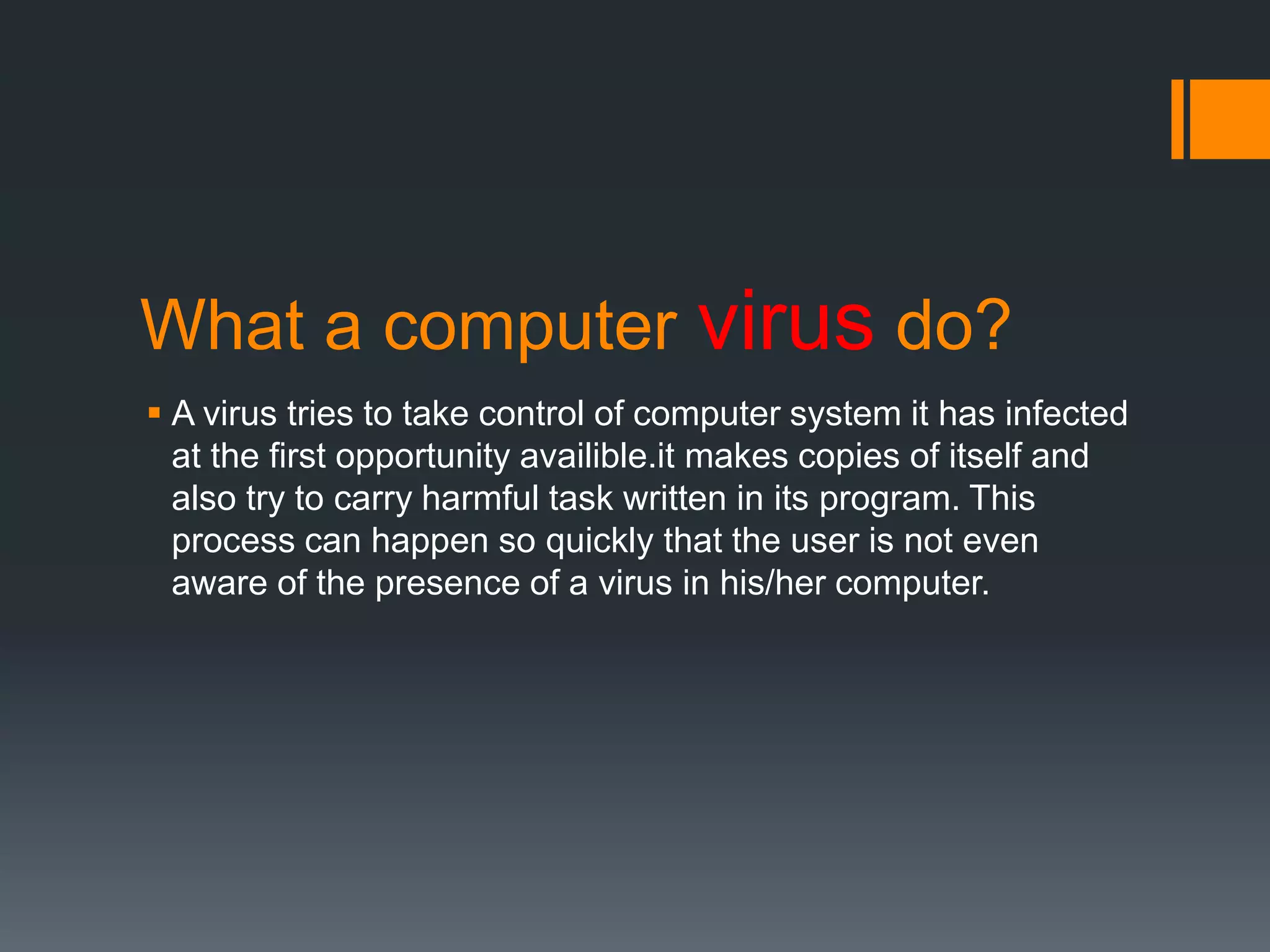Computer Virus powerpoint presentation | PPTX