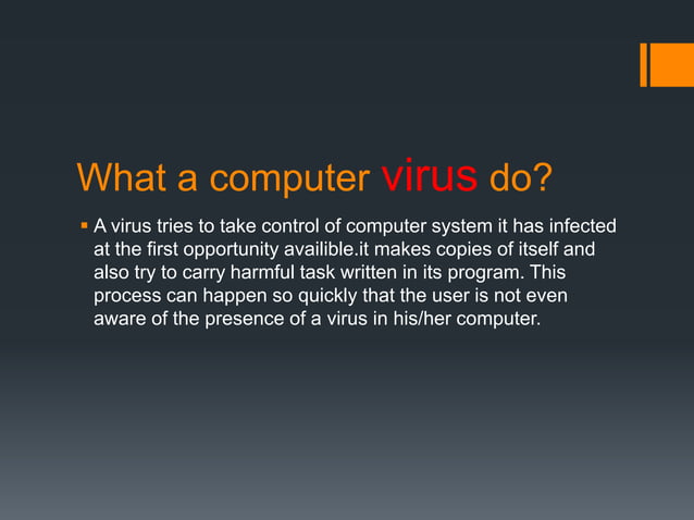 Computer Virus powerpoint presentation | PPTX