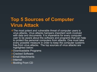 Computer Virus powerpoint presentation | PPTX