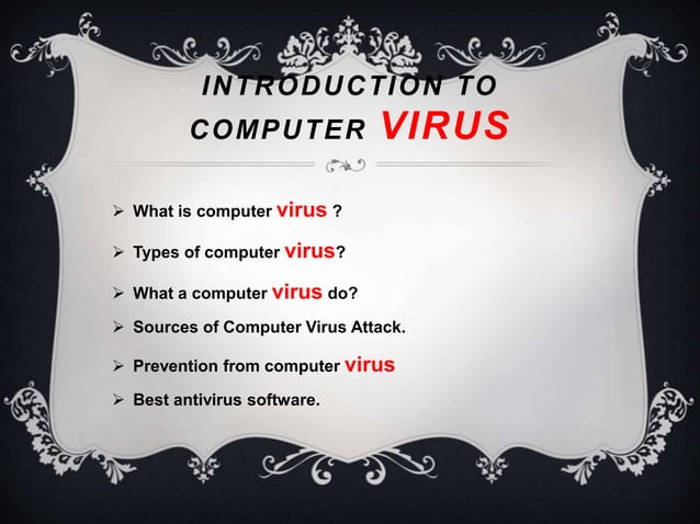 Computer Virus powerpoint presentation | PPTX