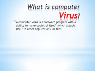 Computer Virus powerpoint presentation | PPTX