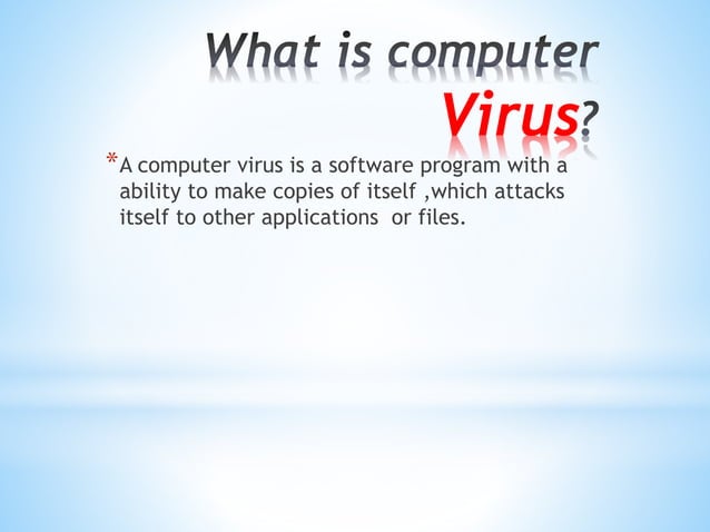 Computer Virus powerpoint presentation | PPTX