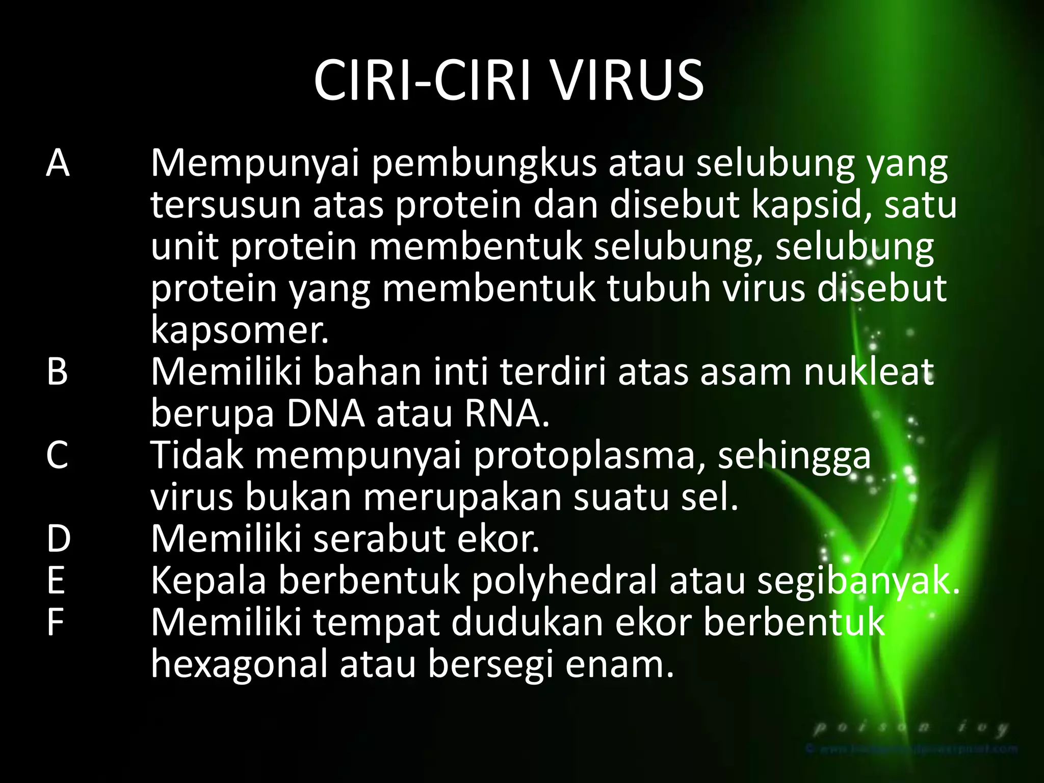 biologi bab virus sma kelas 10 | PPTX