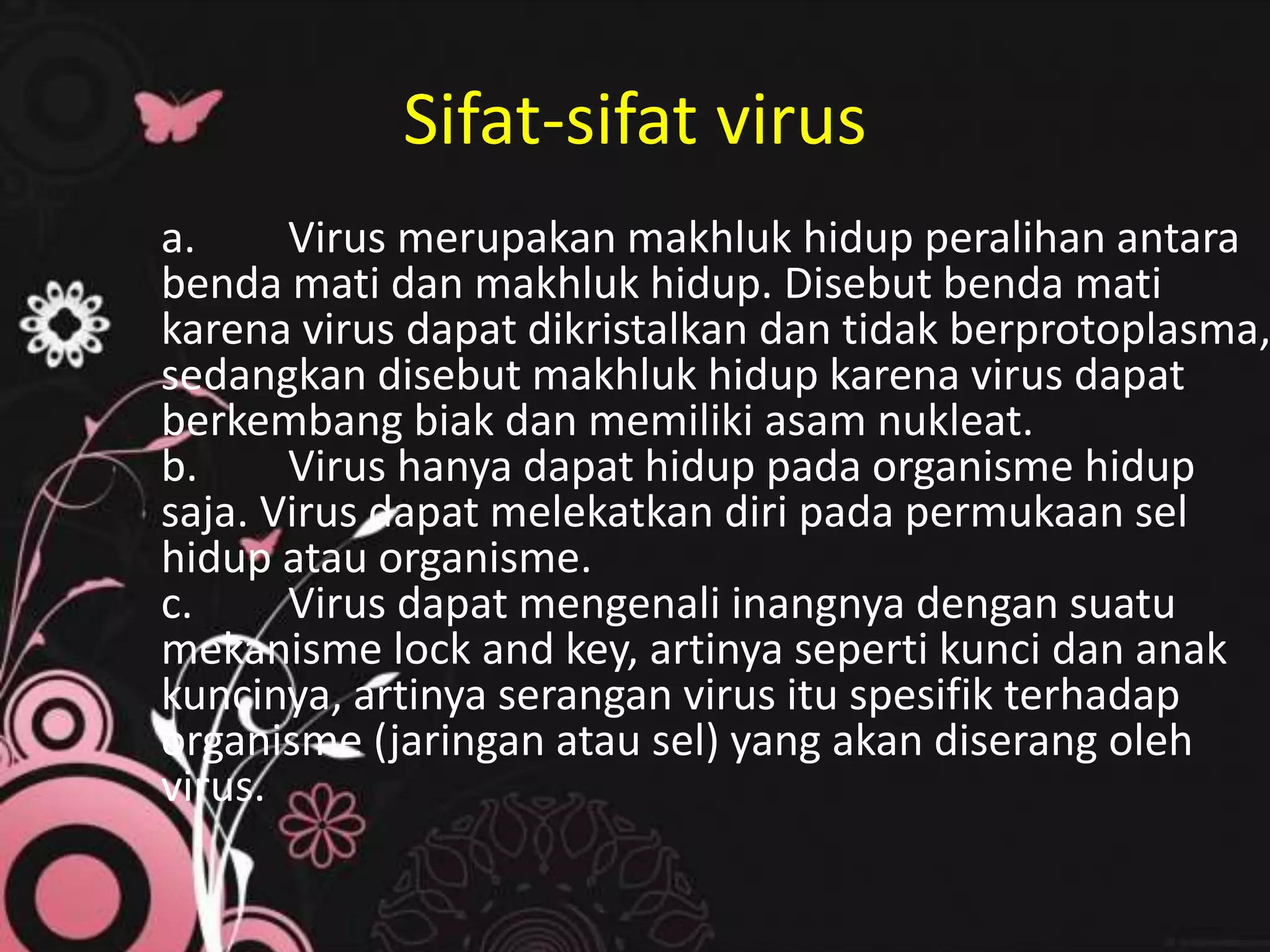 biologi bab virus sma kelas 10 | PPTX