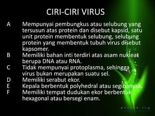 biologi bab virus sma kelas 10 | PPTX