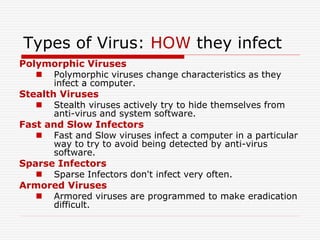 Virus | PPTX | Operating Systems | Computer Software and Applications
