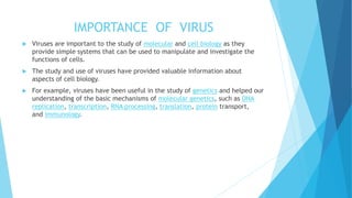 OVERVIEW OF VIRUS | PPTX | Biological Sciences | Science