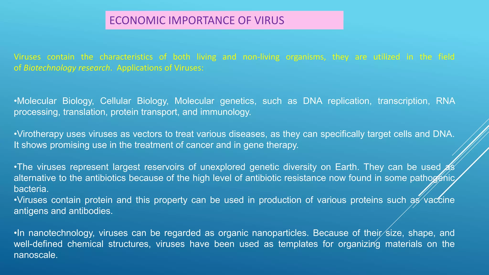 Viruses : characteristics, structure, reproduction , transmission and ...
