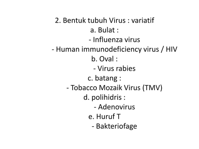 VIRUS.ppt Karakteristik/ ciri-ciri hidup Virs dan cara perkembangbiakannya | PPT