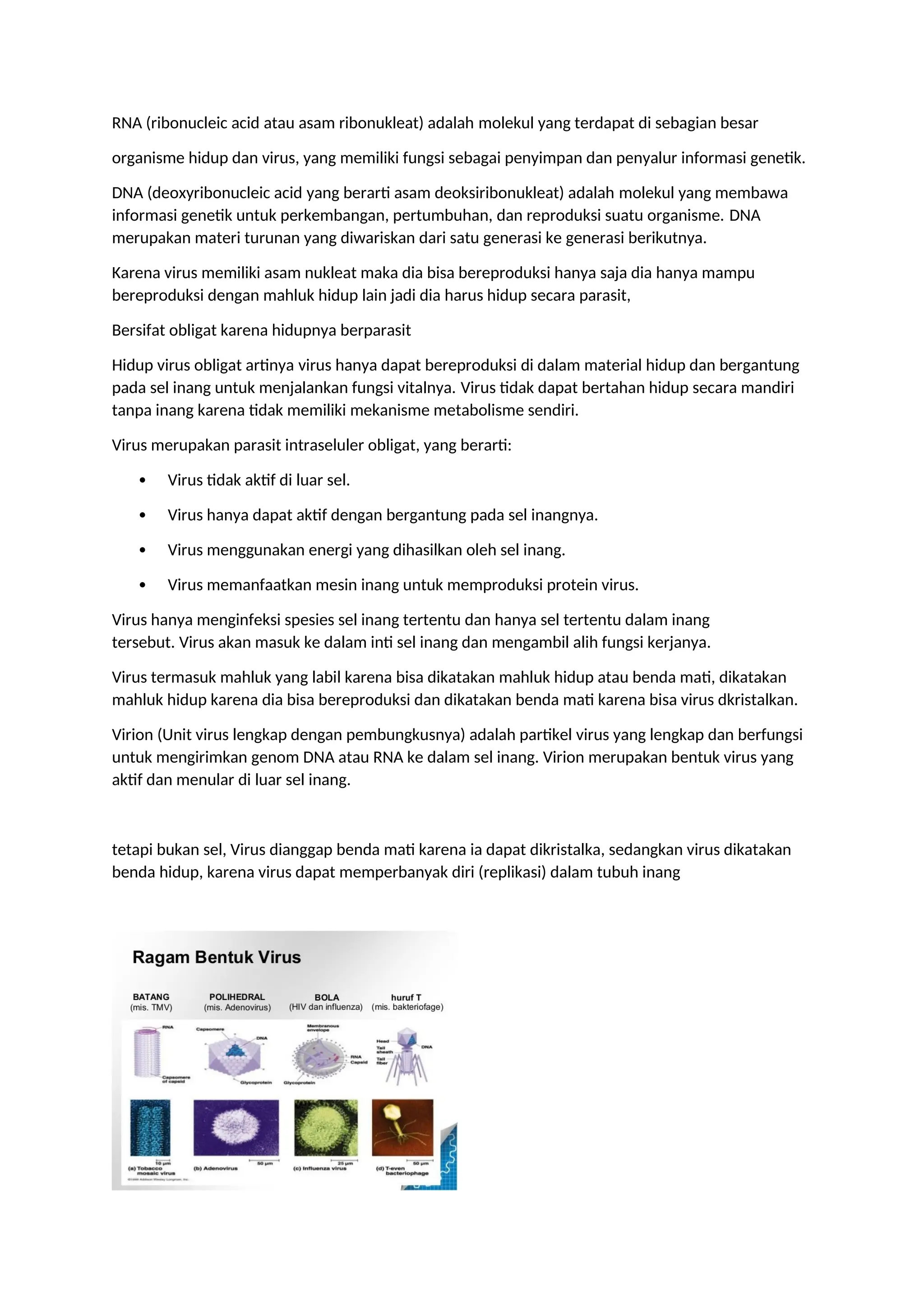 Virus biologi kelas X semester 1 kurikulum 13 | DOCX