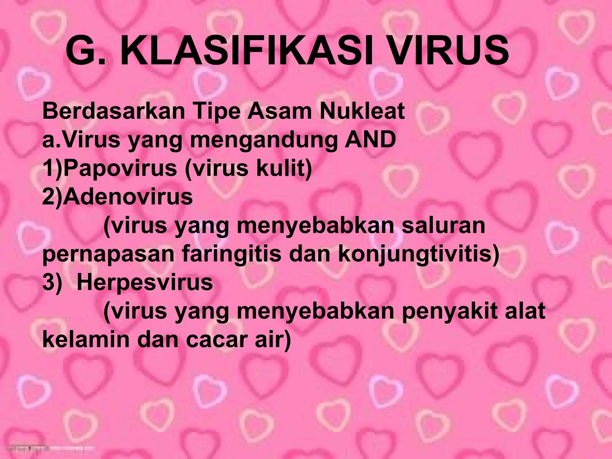 VIRUS ciri ciri contoh reproduksi perbedaan | PPT