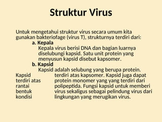 VIRUS ciri ciri contoh reproduksi perbedaan | PPT
