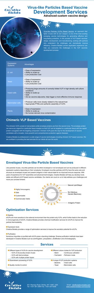 Virus like-particles-based-vaccine-development-services | PDF