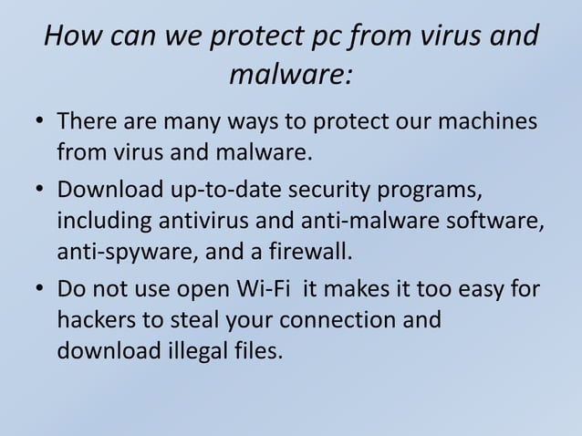 Virus and malware presentation | PPTX