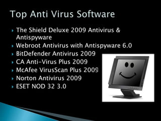 Virus and types of antivirus | PPTX | Operating Systems | Computer ...