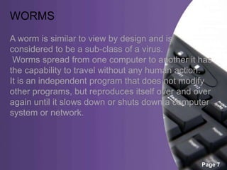 Virus and worms | PPTX