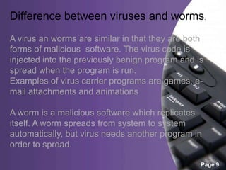 Virus and worms | PPTX