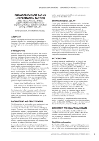 Virus bulletin 2011 Conference Paper - Browser Exploit Packs - Exploitation Tactics | PDF