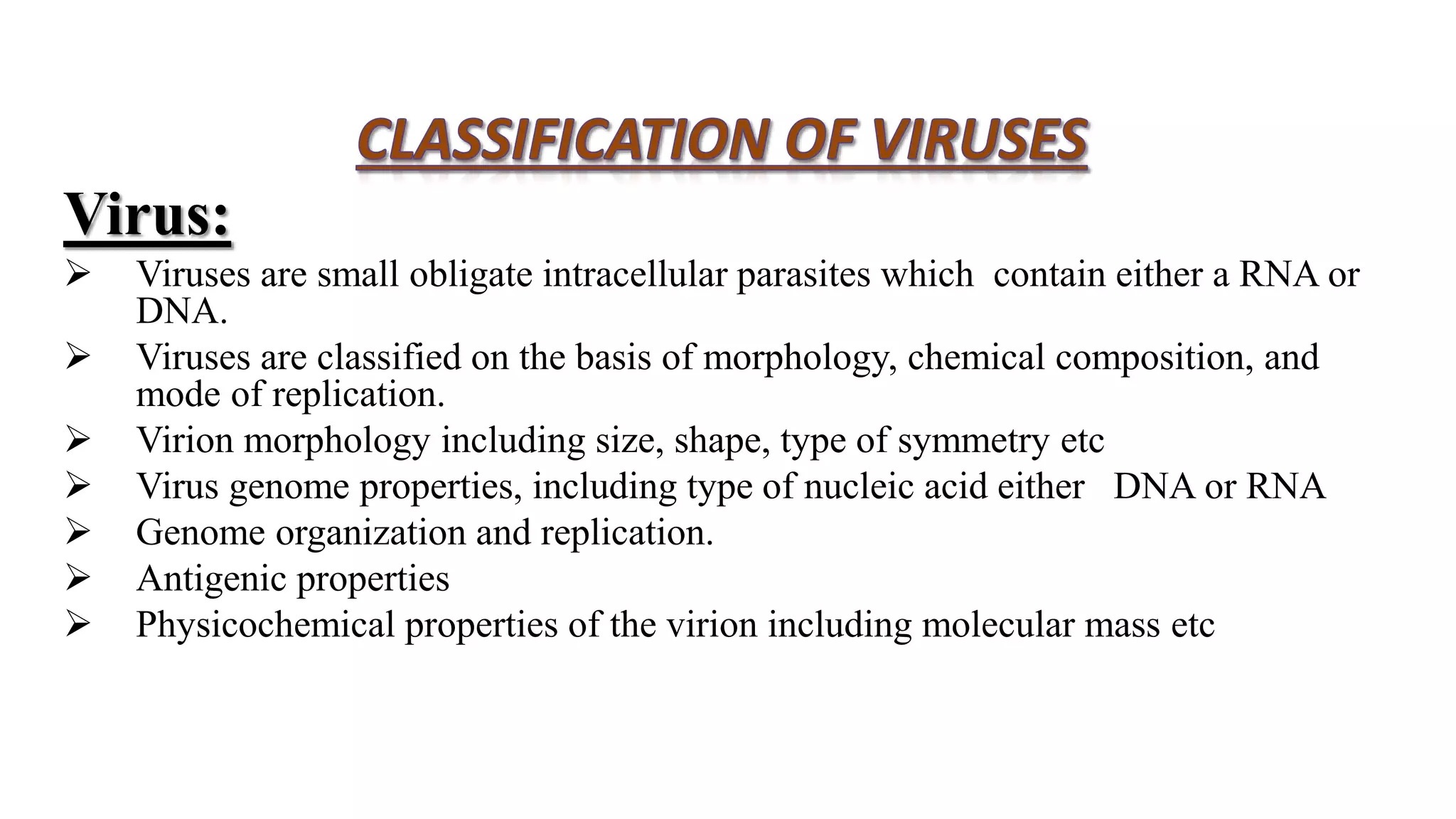 Virus classification by kainat ramzan | PPT