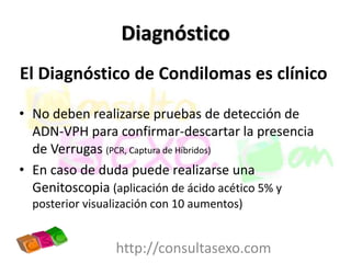 Virus del papiloma humano verrugas genitales o condilomas | PPTX