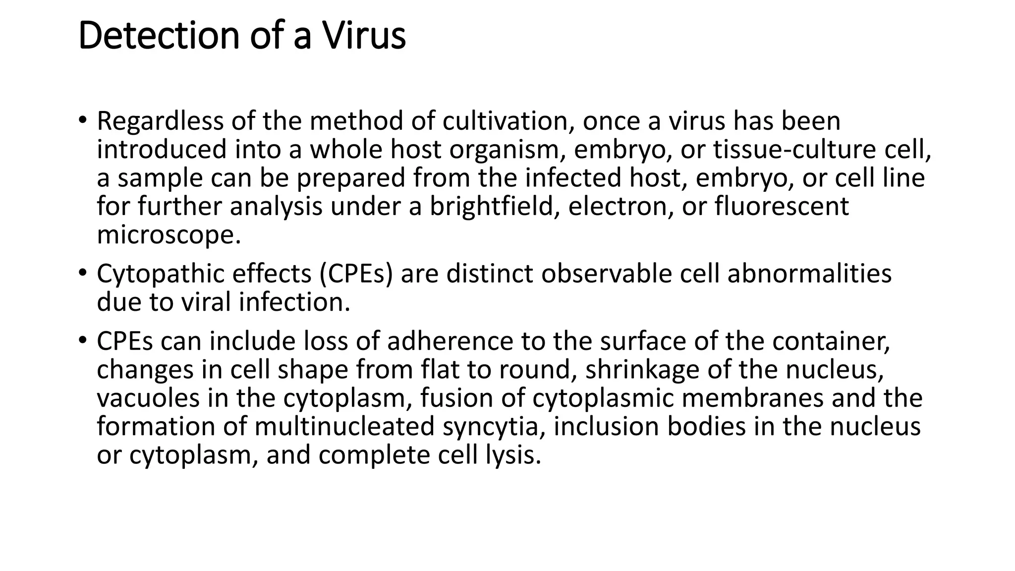 Virus Detection Identification Pptx Infectious Diseases Diseases And Conditions
