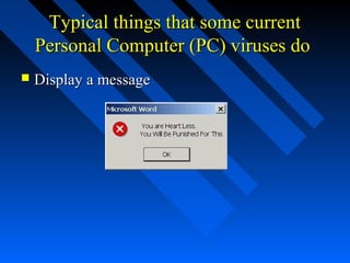 Viruses | PPT | Operating Systems | Computer Software and Applications