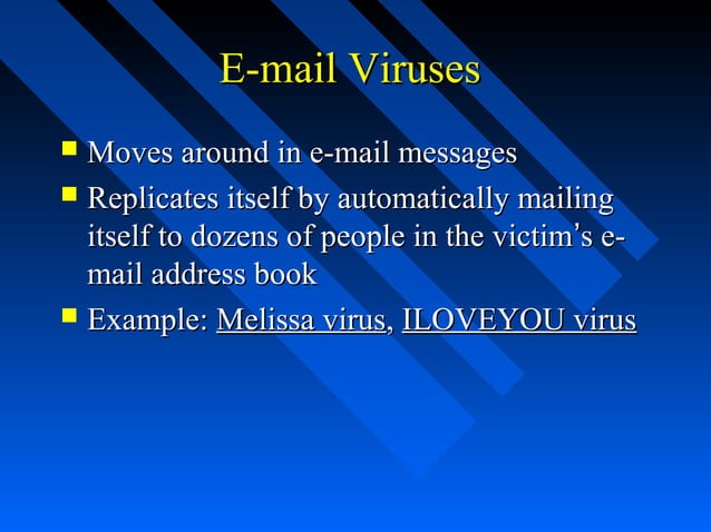 Viruses | PPT | Operating Systems | Computer Software and Applications