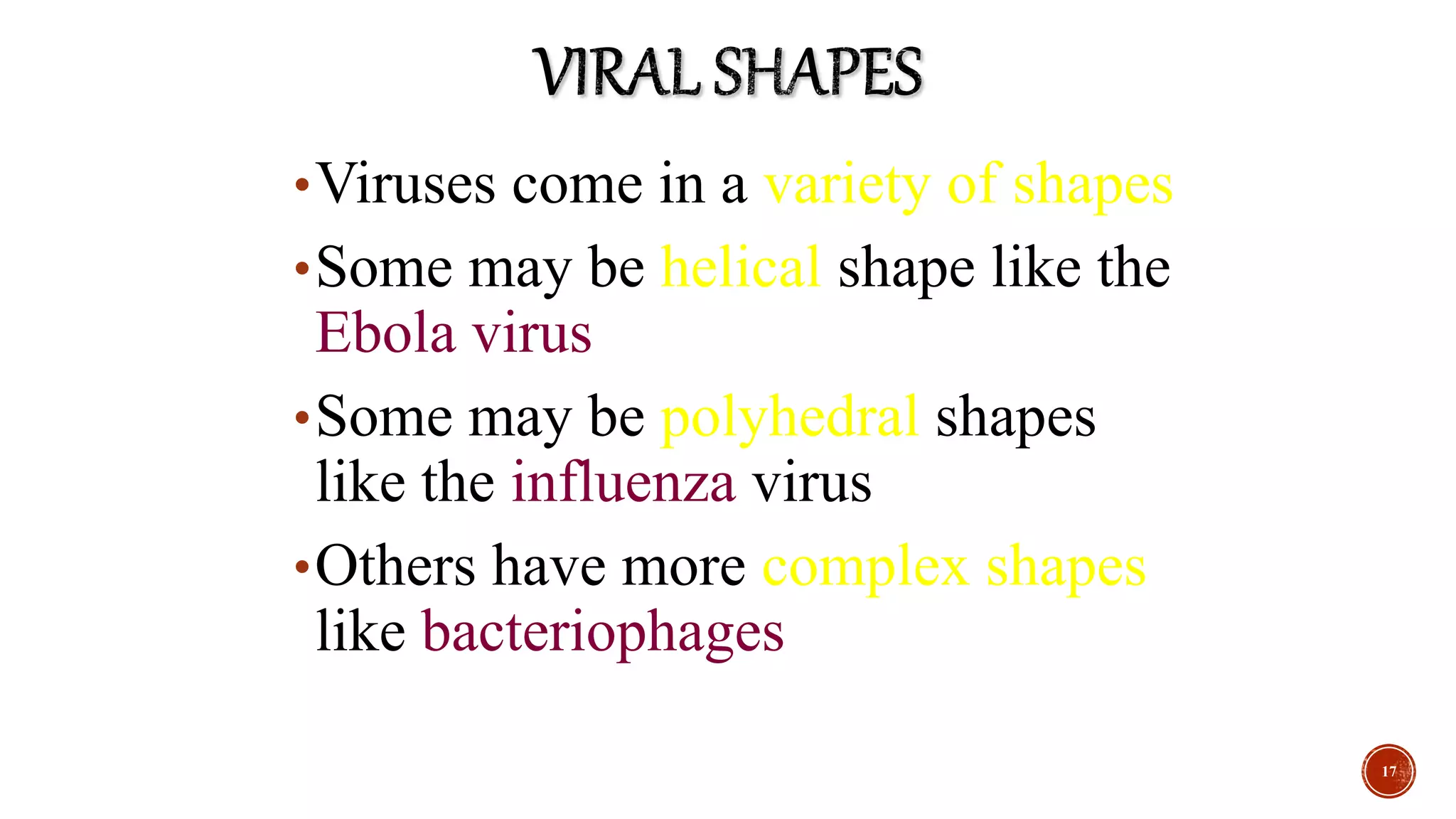 Viruses-size,shape & types | PPTX